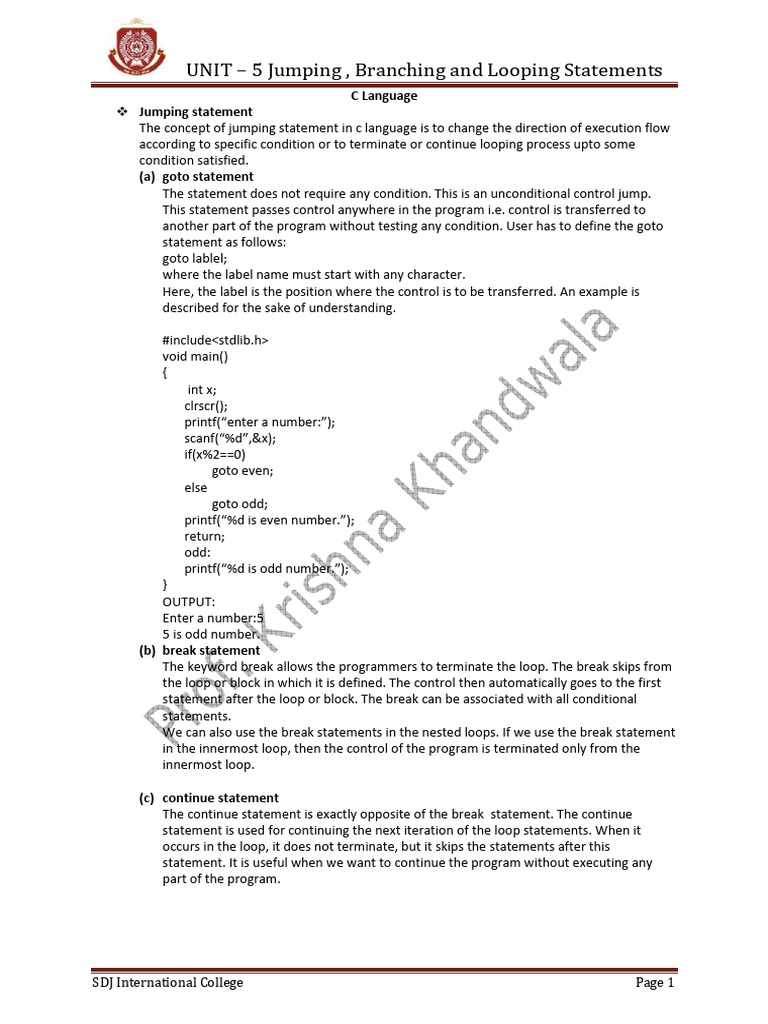 Unit - 5 | PDF | Control Flow | Software Development