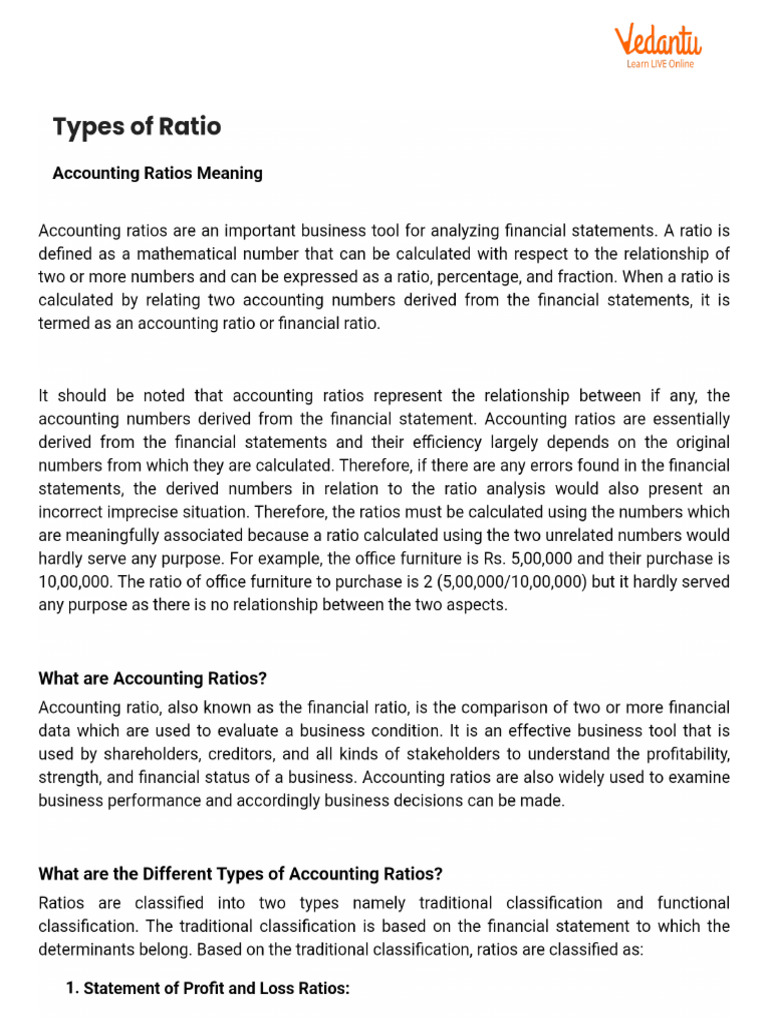 Types of Ratio | PDF