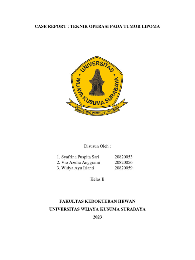 Operasi Lipoma pada Anjing | PDF