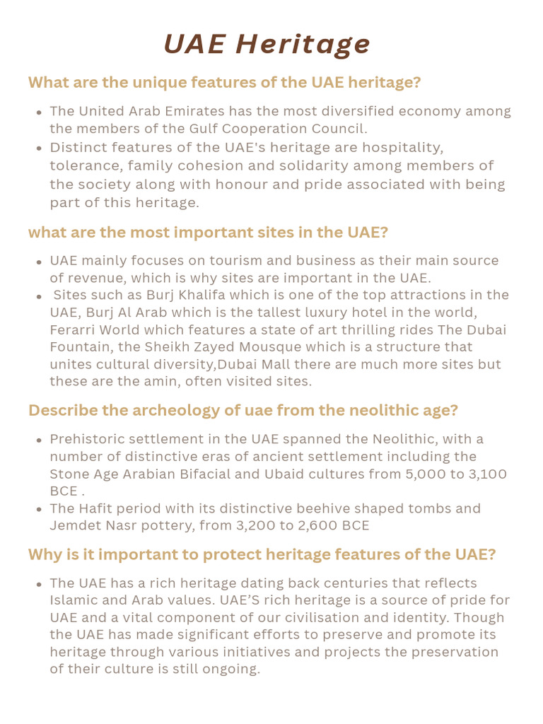 UAE Heritage MSC PROJECT | PDF | United Arab Emirates | Dubai