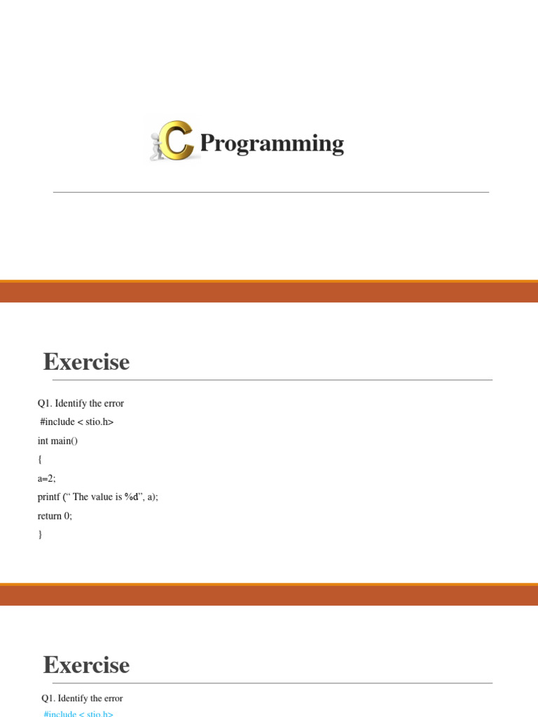 C Exercise Practice Questions | PDF | Computer Engineering | Notation C Exercise Practice Questions | PDF | Computer Engineering | Notation
