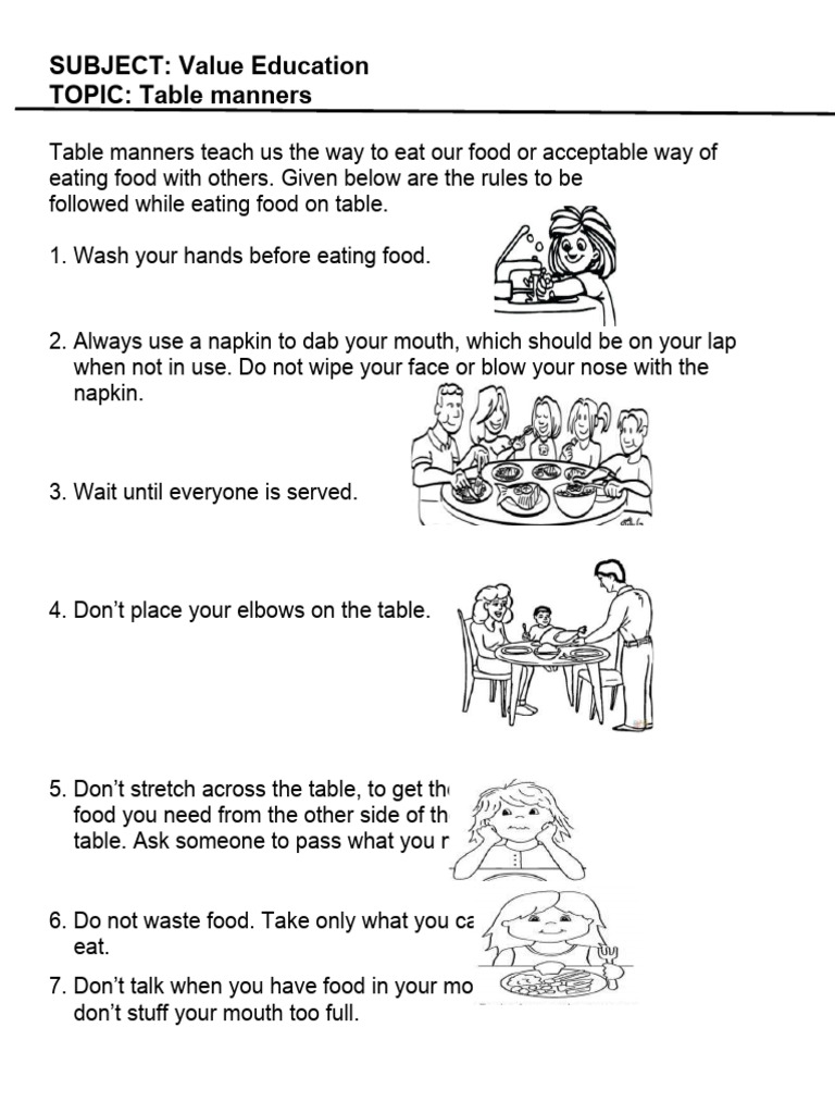 Table Manners NEW | PDF