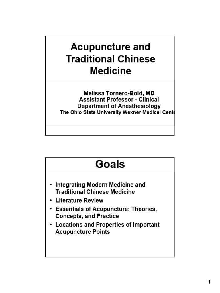 Acupuncture and Traditional Chinese Medicine | PDF | Traditional Chinese Medicine | Alternative ...