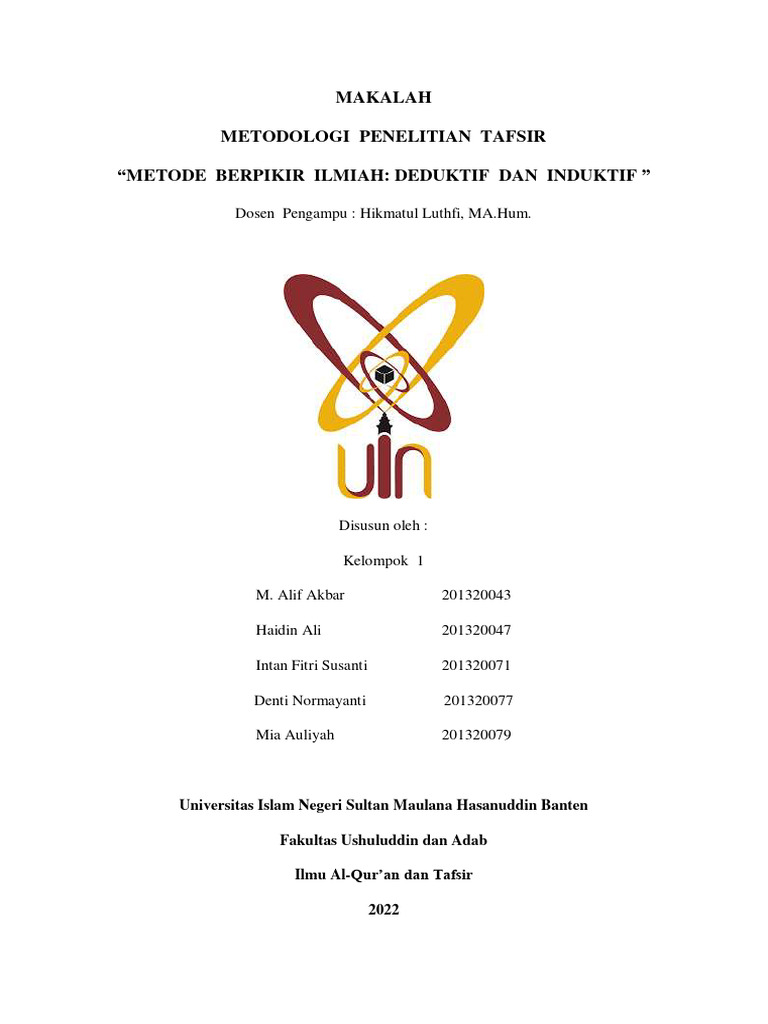 Metode Berpikir Ilmiah Deduktif Dan Indu | PDF Metode Berpikir Ilmiah Deduktif Dan Indu | PDF