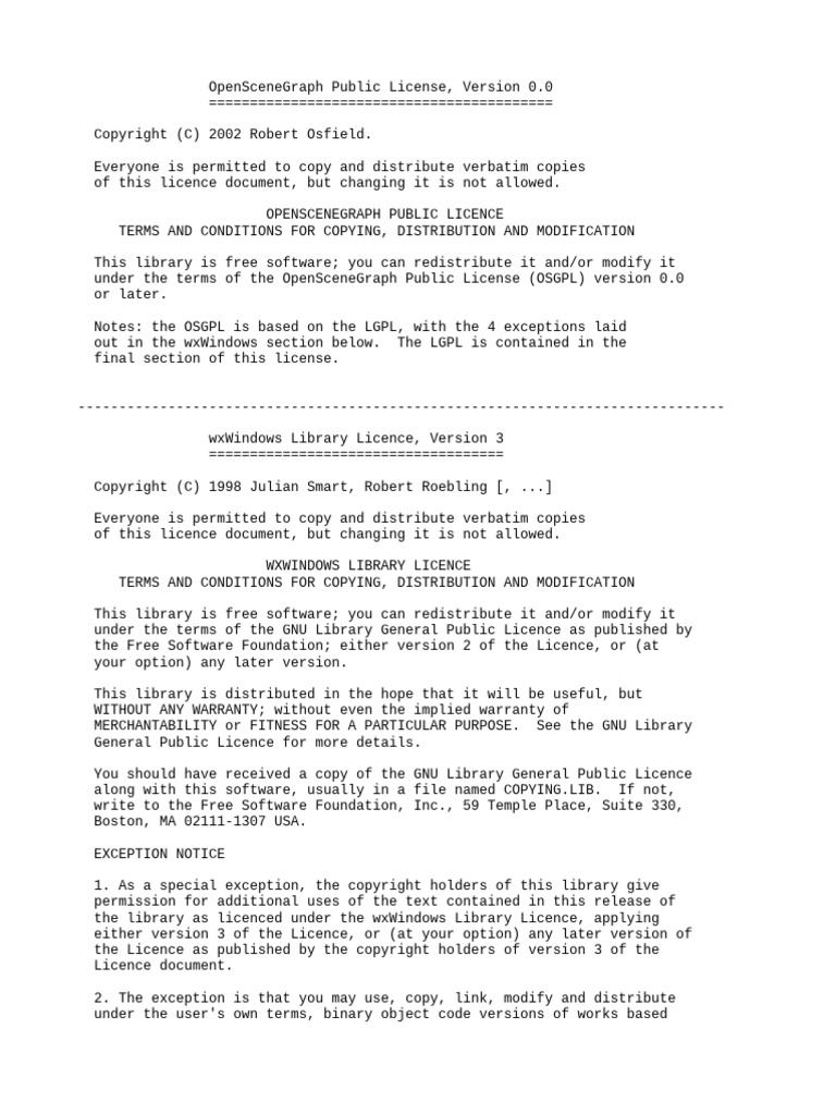 Openthreads License Pdf Source Code Library Computing