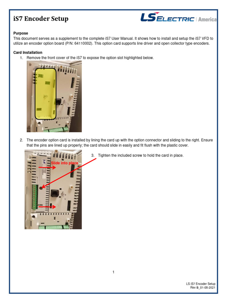 Ls Is7 Encoder Setup 21 | PDF | Electromagnetism | Electrical Components