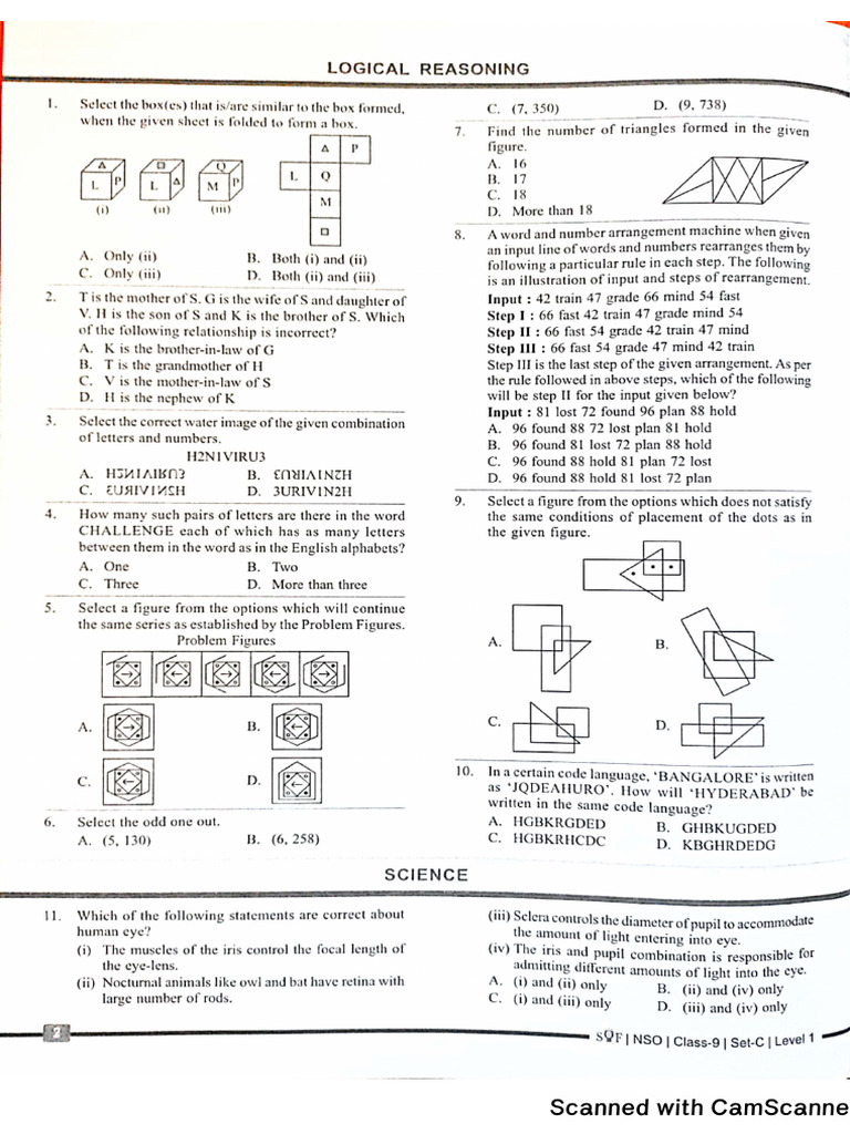 9th Olympiad Practic Paper | PDF