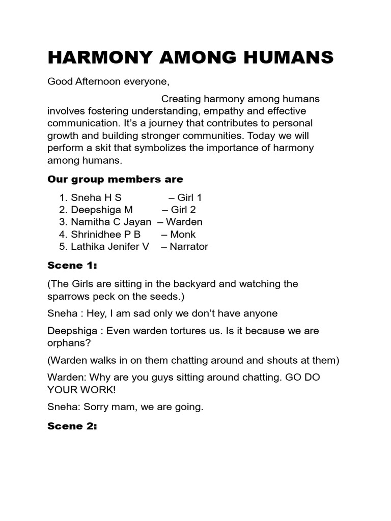 Harmony Among Humans | PDF | Forgiveness