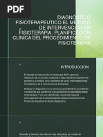 Método de Intervención en Fisioterapia | PDF | Terapia física | Evaluación