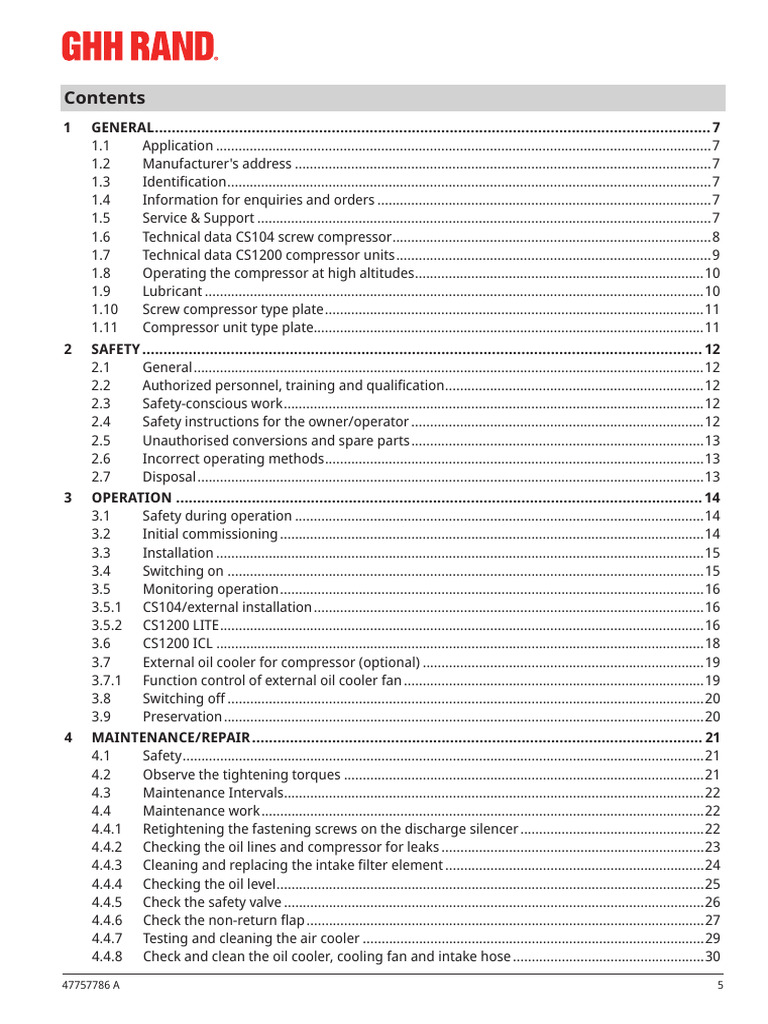A Ba - CS104 - CS1200 - en 5 | PDF | Gases | Gas Technologies