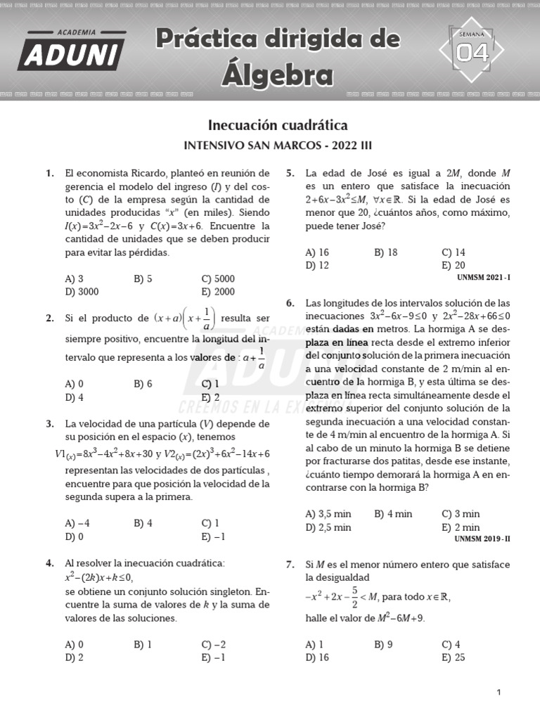 X ISM Diri Sem4 | PDF | Matemáticas