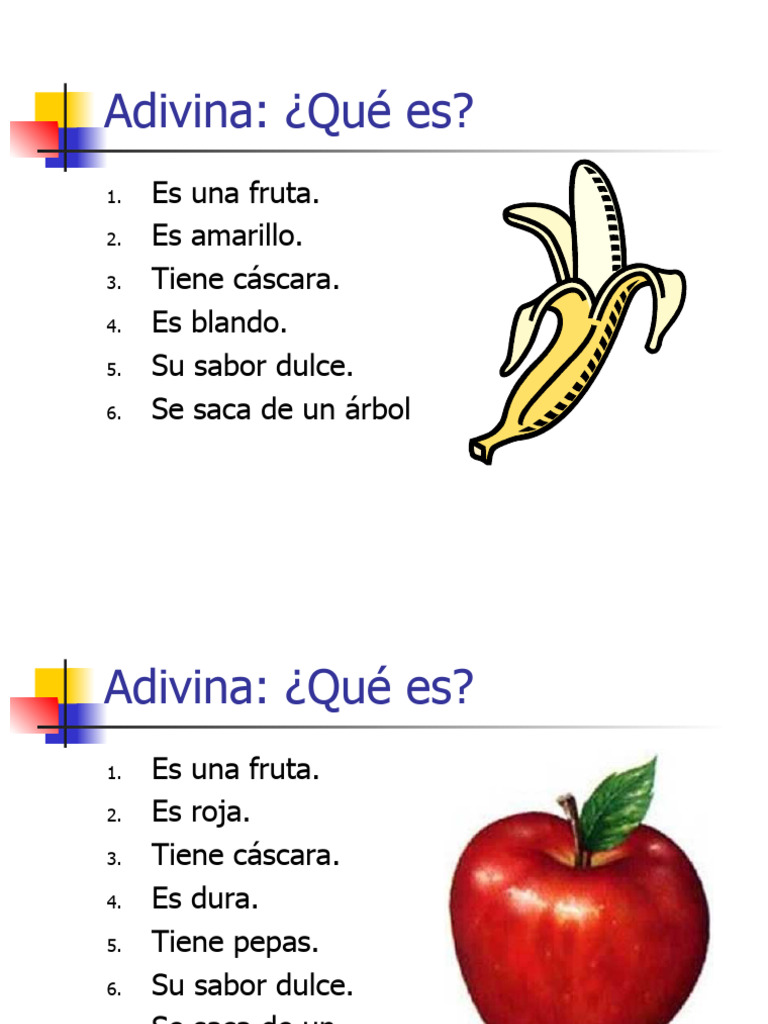 Adivina La Fruta | PDF