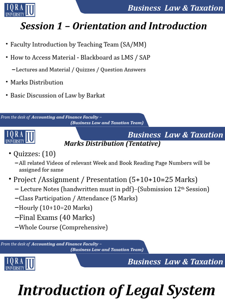 1 - Introduction To Legal System & BLT | PDF | Bill (Law) | Judge