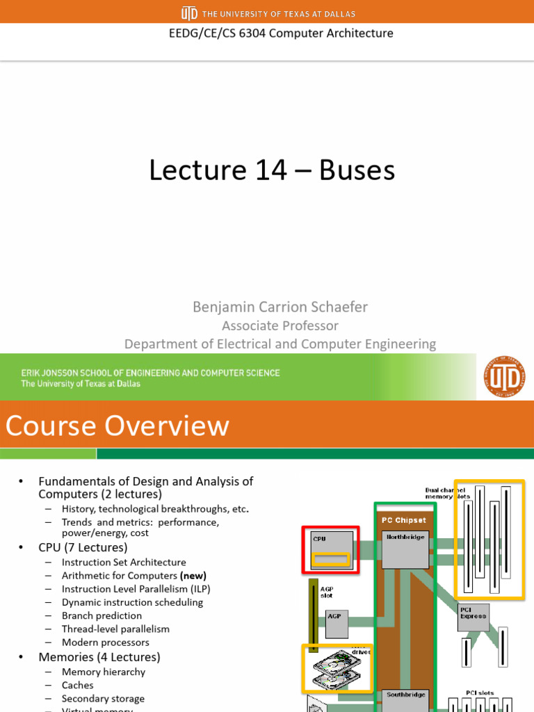 EE6304 Lecture14 Buses (1) 1 | PDF | Usb | Information And Communications Technology