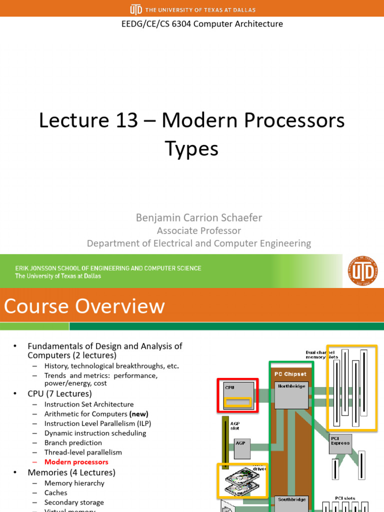 EE6304 Lecture13 Processors | PDF | Central Processing Unit | Parallel Computing
