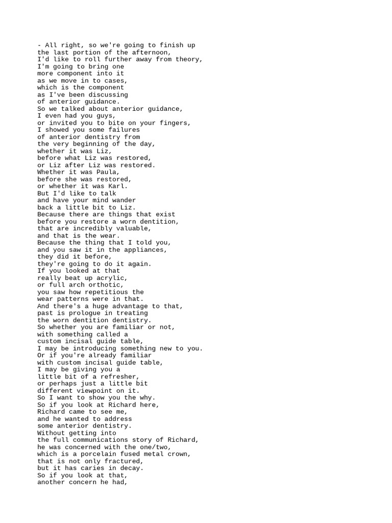 Anterior Guidance in Dental Restoration | PDF | Dentistry Branches | Mouth