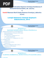 Lakk 8 2016 Dambii Kaffaltii AS Manneen Murtii Oromiyaa Lakk 8 2016 | PDF