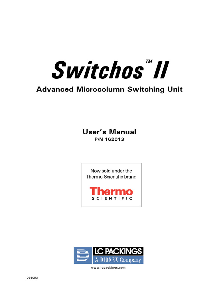 64677-D850R3 Switchos II | PDF | Valve | Switch