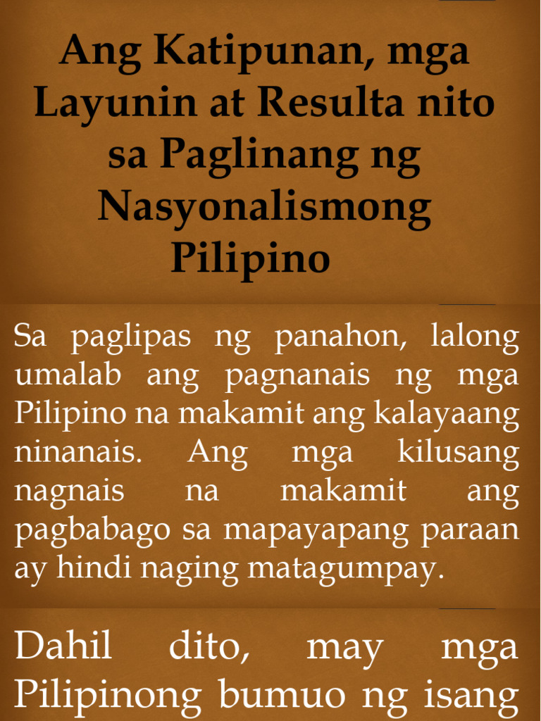 Ang Katipunan, Mga Layunin at Resulta Nito | PDF