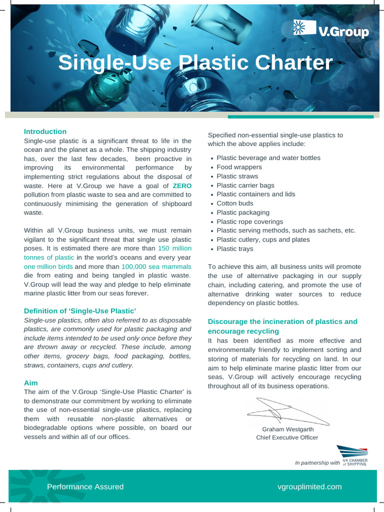 Single Use Plastic Charter | PDF | Plastic | Recycling