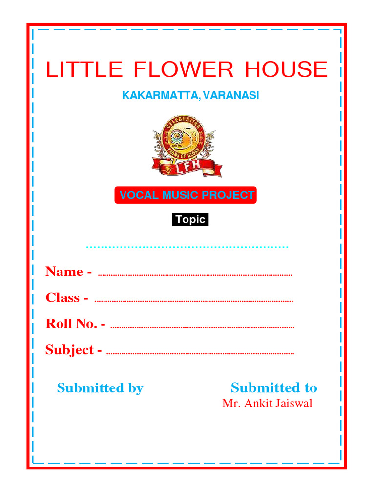 Vocal Music Project Cover Page For Kakarmatta | PDF