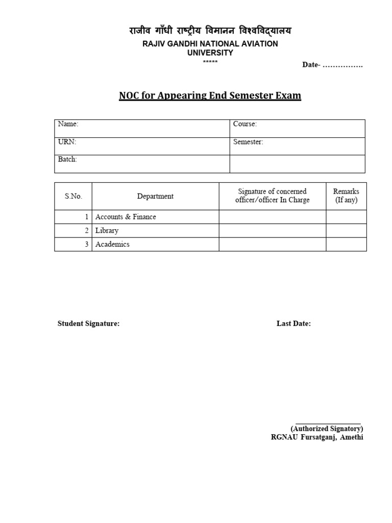 NOC For Exam | PDF