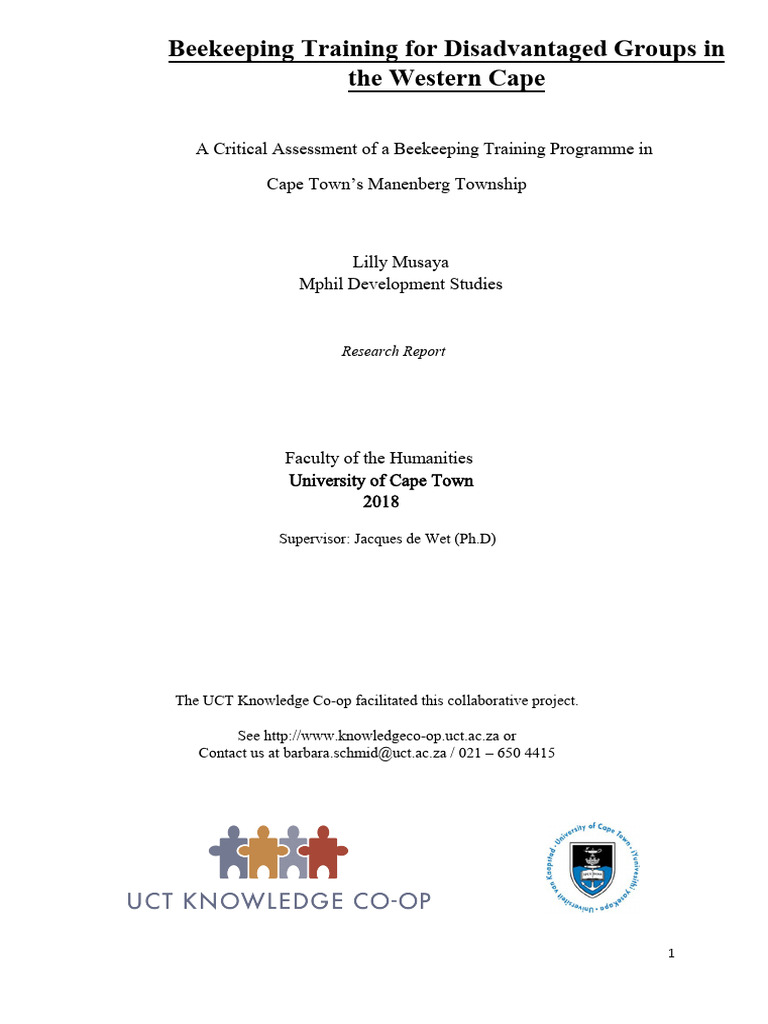 Beekeeping Training Assessment in Cape Town | PDF | Honey Bee | Beekeeper