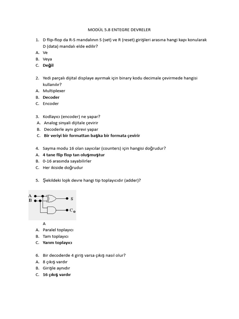 MODÜL 5.8 Entegre Devreler | PDF