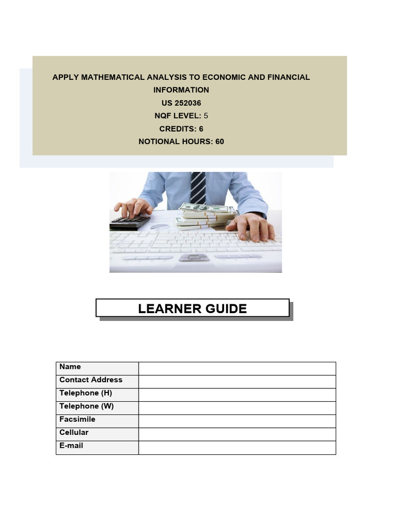 Learner Guide | PDF | Chart | Survey Methodology