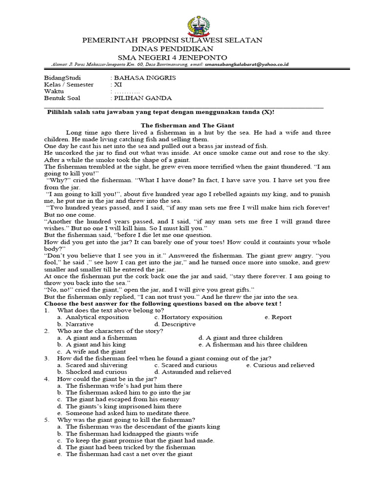 Soal Bahasa Inggris IPS 2023 | PDF
