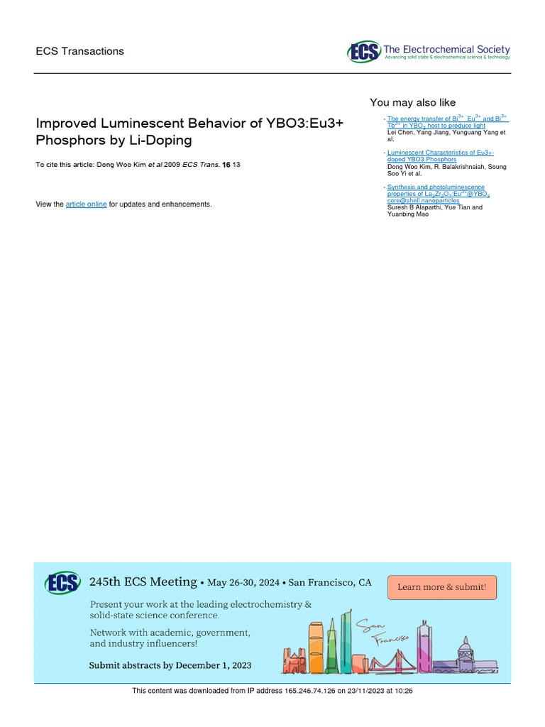 ECS Transactions 16 (30) 13-21 (2009) | PDF | Emission Spectrum | X Ray ...
