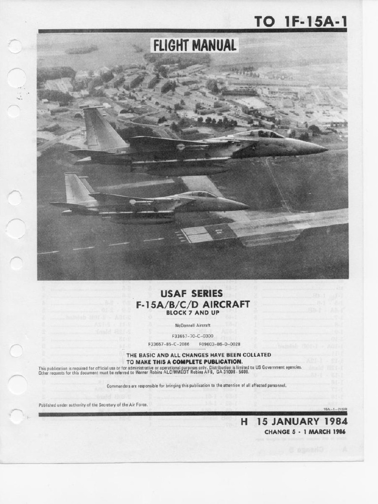 F-15A, B, C, D Flight Manual | PDF
