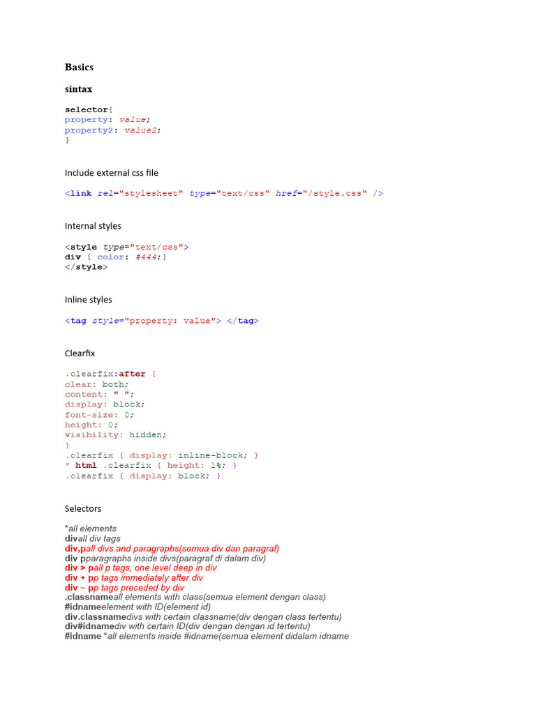 Belajar CSS | PDF | Html Element | Graphic Design