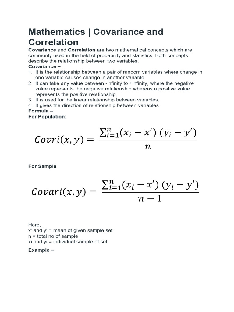 Covariance and Correlation-9 | PDF