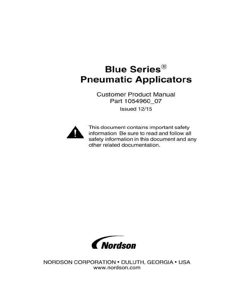 Blue Series Pneumatic Applicators - Manualzz | PDF