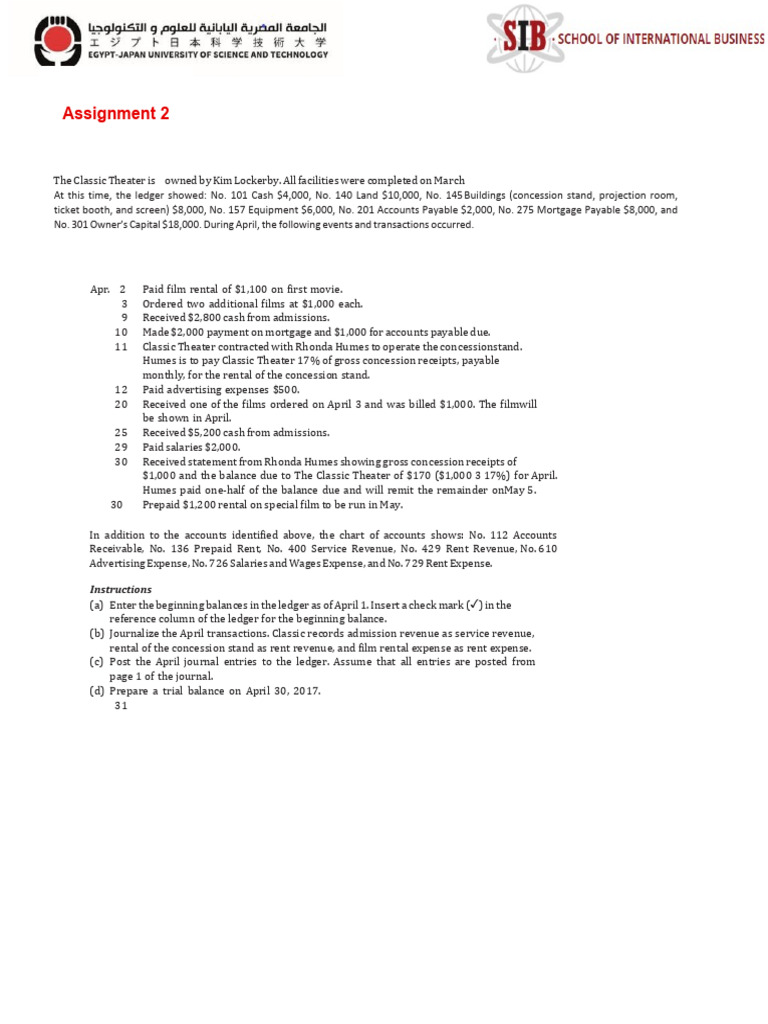 ASS2 | PDF | Expense | Revenue