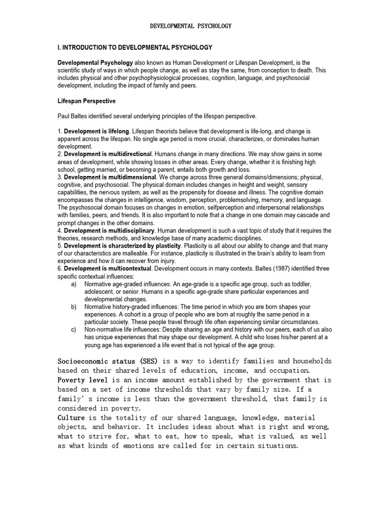 Developmental Psychology Chapter 1 | PDF | Developmental Psychology | Behaviorism