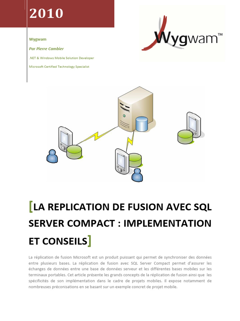 Réplication de fusion avec SQL Server Compact | PDF | Microsoft SQL ...