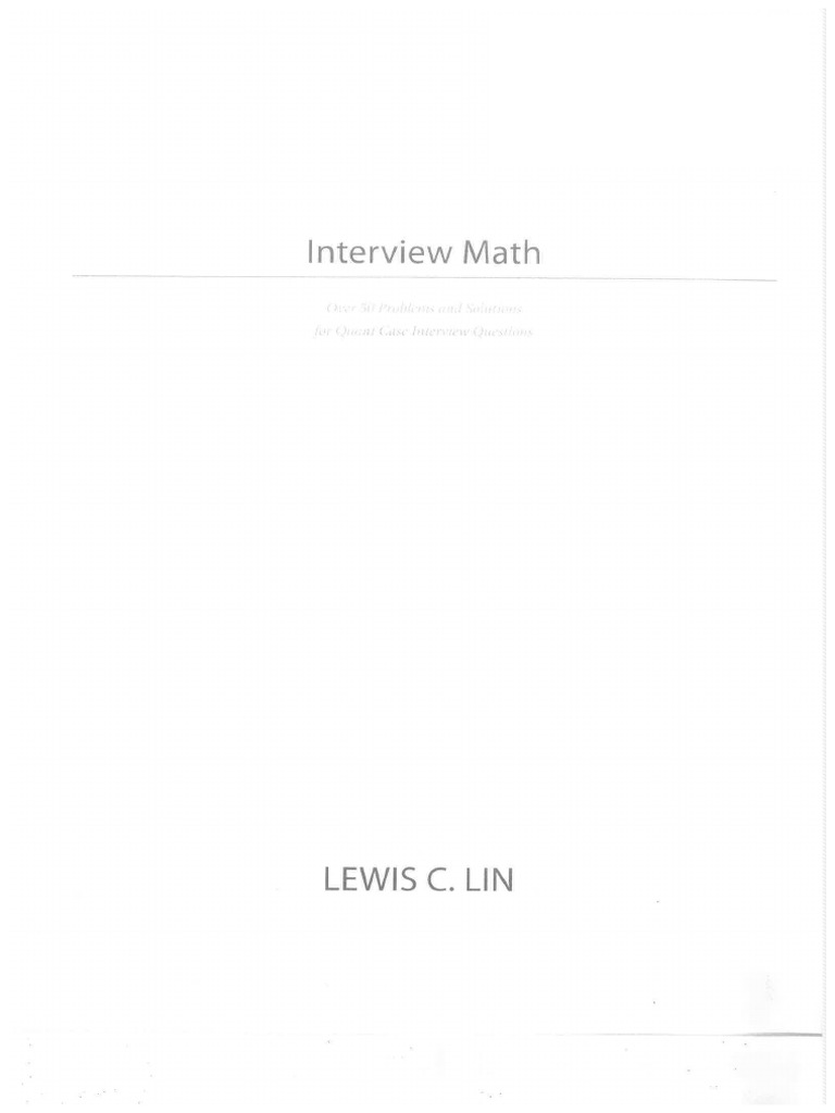 Interview Math - Liews | PDF