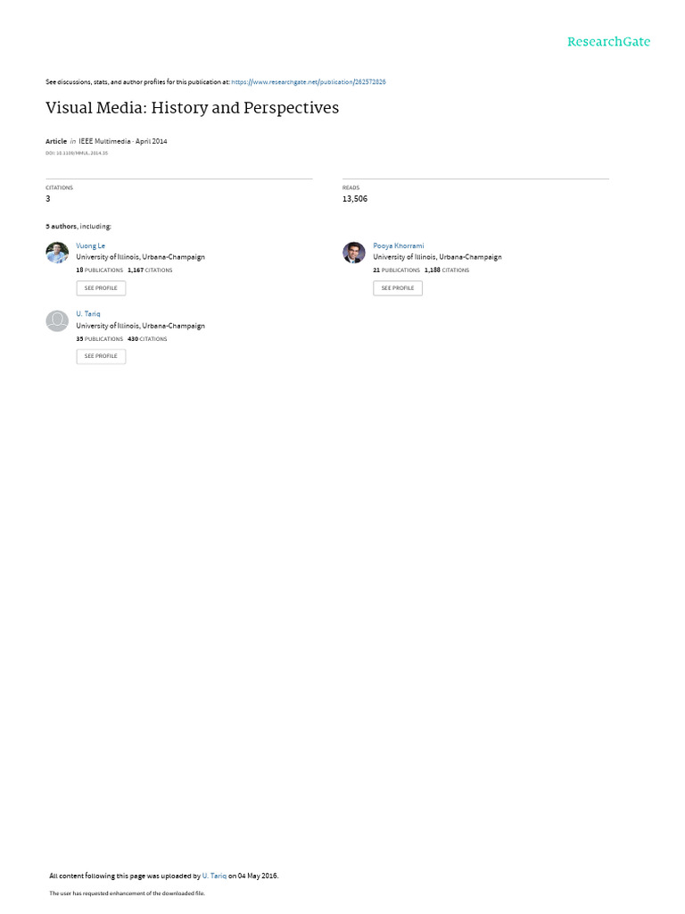 Visual Media Evolution: Analog to Digital | PDF | Human–Computer ...