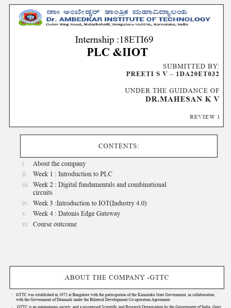 Internship | PDF | Internet Of Things | Computer Network