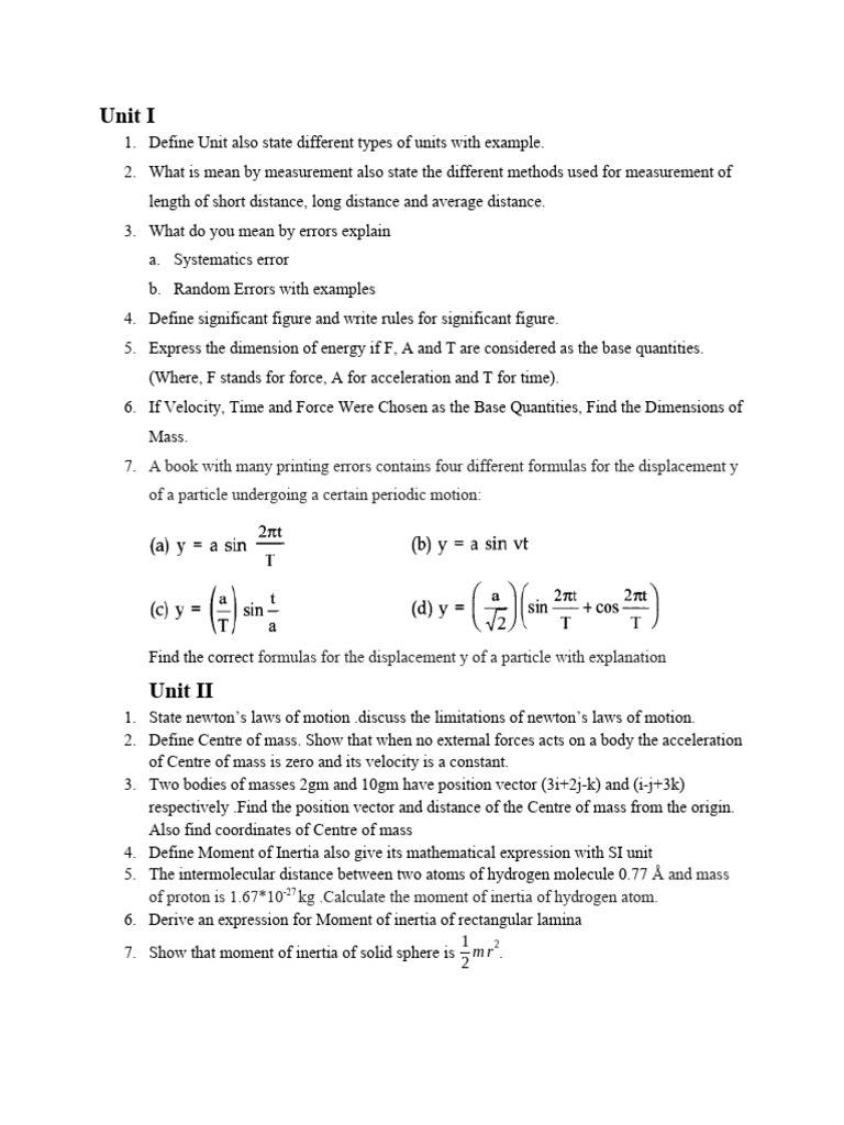 Question Bank | Download Free PDF | Velocity | Acceleration