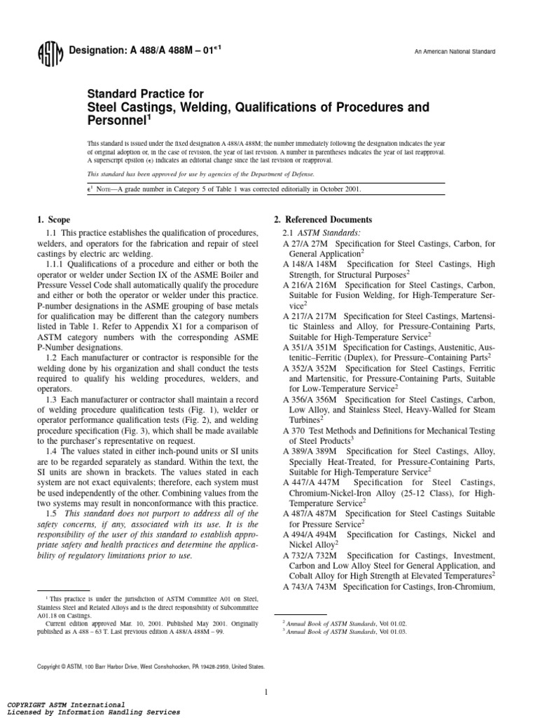 ASTM A488 | PDF