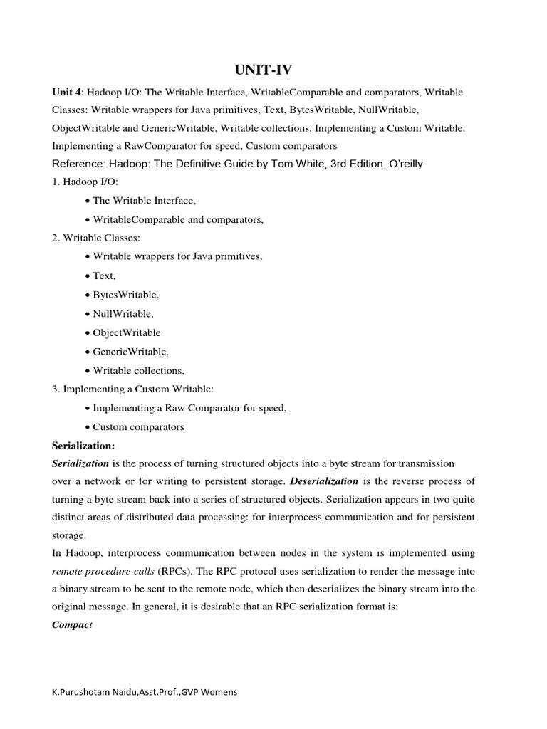 Unit 4 Pdf Apache Hadoop Data Type