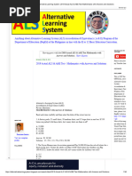 Sample ALS Weekly Lesson Log | PDF | Life | Learning