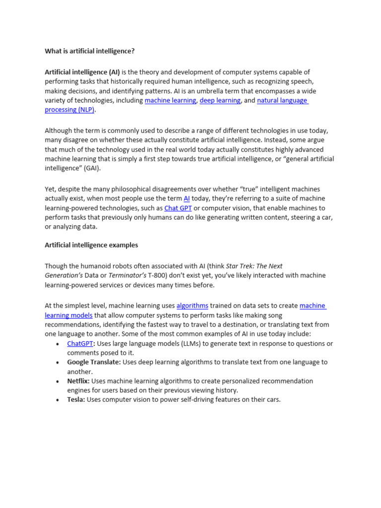 What Is Artificial Intelligence | PDF