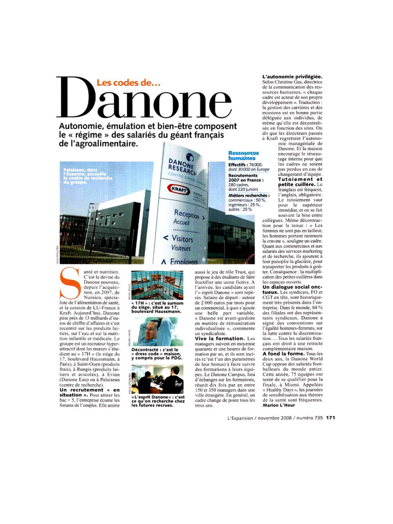 Les Codes de Danone | PDF