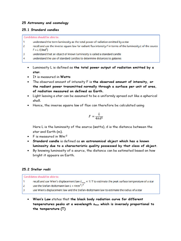 Chapter 25 Astronomy and Cosmology | PDF | Redshift | Stars