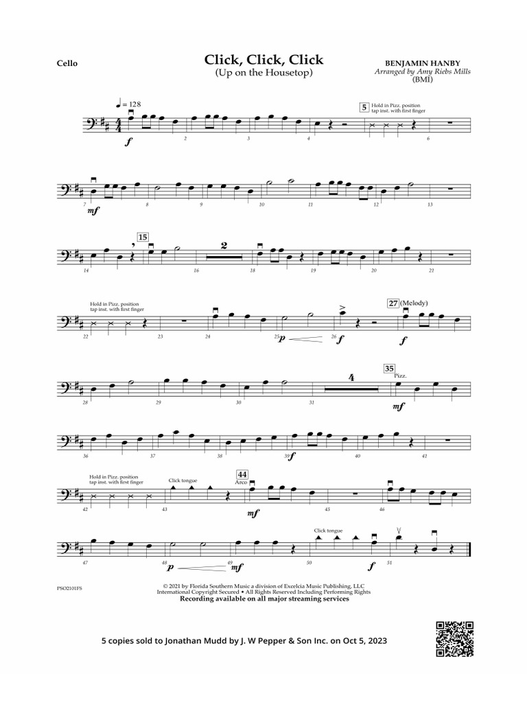 Click, Click, Click - Cello | PDF