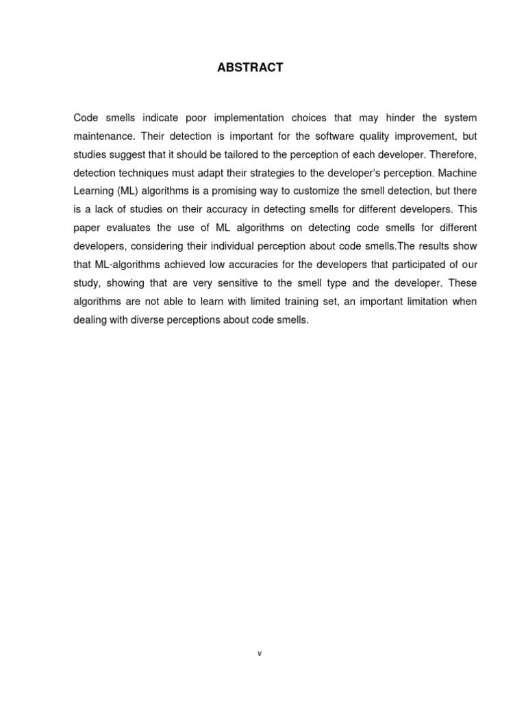 Sat - 3.Pdf - Code Smell Detection Using Machine Learning | PDF ...